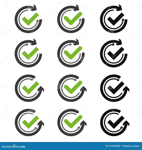 Flat Icon Of Graphical Symbol Of Movement Rotation Cyclic Recurrence Stock Vector