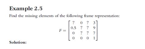 Solved Example 25find The Missing Elements Of ﻿the