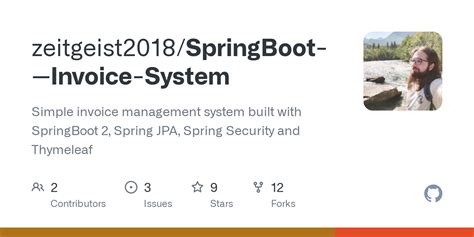 Github Zeitgeist2018springboot Invoice System Simple Invoice Management System Built With