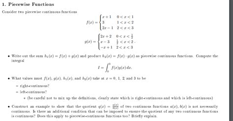 Solved Piecewise Functions Consider Two Piecewise Chegg