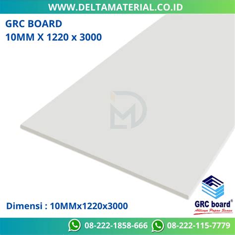 GRC Board 10mm X 1220 X 3000 Delta Material Indonesia