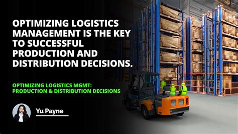 Optimizing Logistics Mgmt Production And Distribution Decisions
