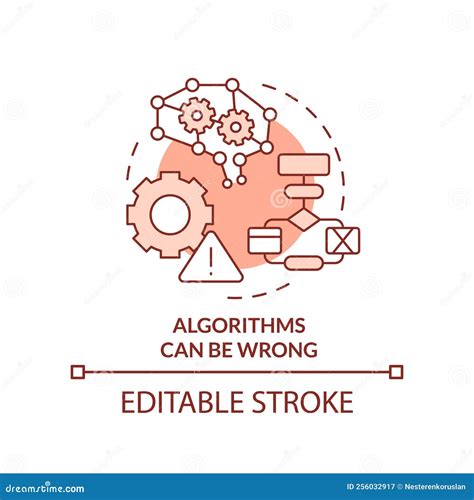 Algorithms Can Be Wrong Orange Concept Icon Stock Vector Illustration Of Disadvantage Human