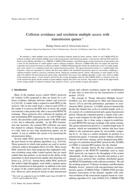 Pdf Collision Avoidance And Resolution Multiple Access With Transmission Queues