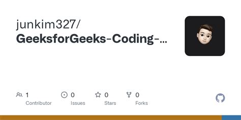 Github Junkim327geeksforgeeks Coding Questions Topic Wise