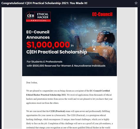 Joshua A On Linkedin Cybersecurity Cybersecurityscholarship Eccouncil Cehpractical… 20