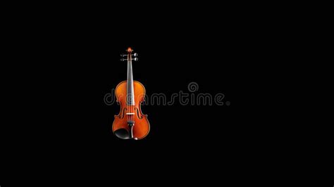 Elegant Violin With Black Background Musical Instrument Stringed Classic Detailed View