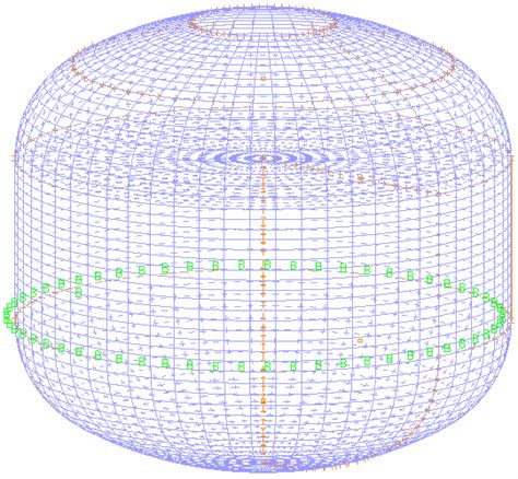 The Finite Elements Model Of The Composite Vessel Without And With