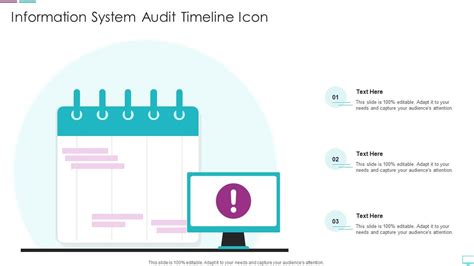 Information System Audit Timeline Icon Presentation Graphics