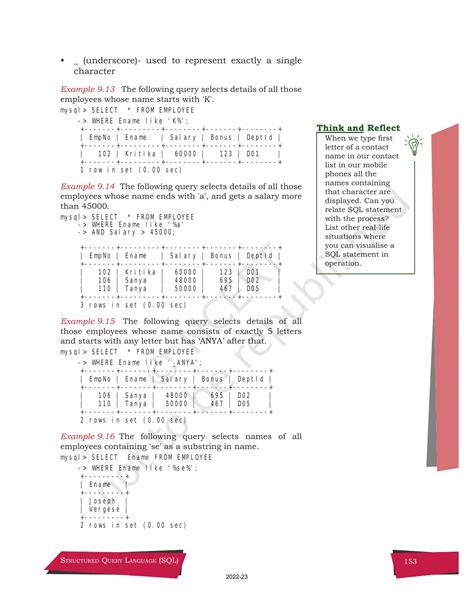 Ncert Book For Class 12 Computer Science Chapter 9 Structured Query Languagesql