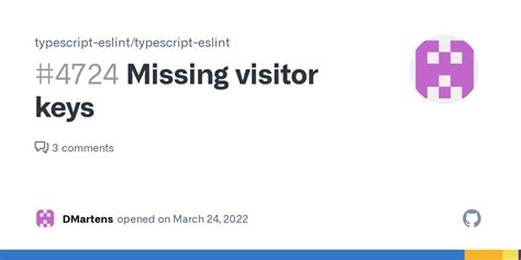 Missing Visitor Keys · Issue 4724 · Typescript Eslinttypescript