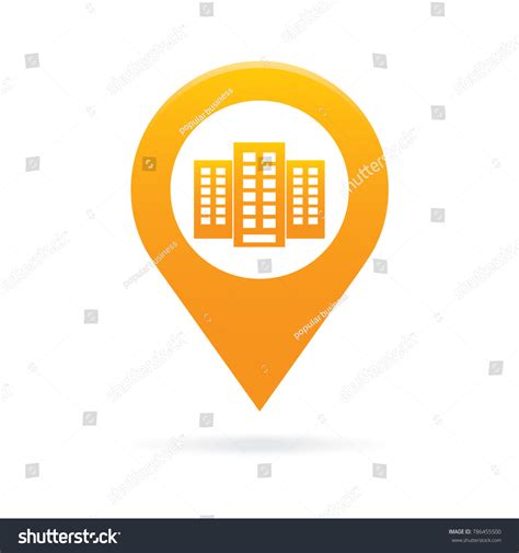 Building Map Pointer Icon Marker Gps Stock Illustration Shutterstock