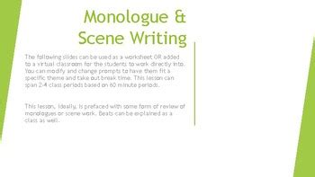 Script Monologue Writing By Flair For Dramatics TPT