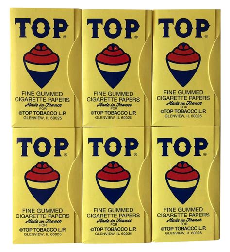 Top Rolling Papers 6 Pack Bundle 600 Cigarette Paper