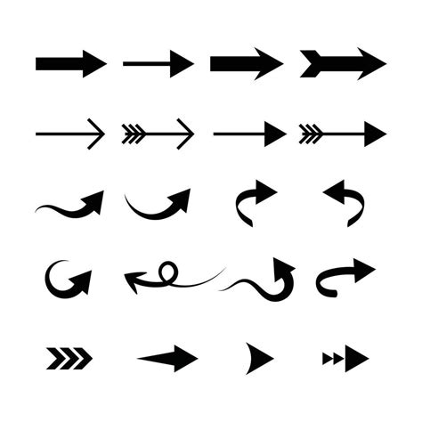 Directional Arrow Sign In Black Color Design 50562349 Vector Art At