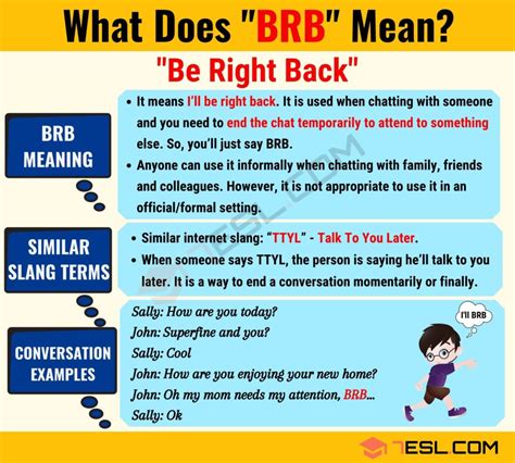 Brb Meaning Origin And Examples • 7esl