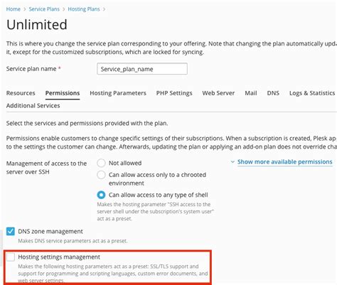 Plesk Performance Booster Displays The Warning Following Permissions Are Not Allowed In The
