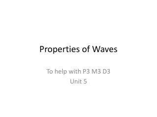 PPT Properties Of Waves PowerPoint Presentation Free Download ID