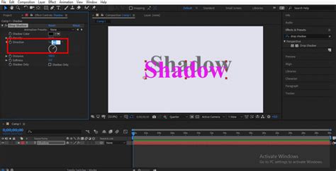 Drop Shadow In After Effects Animating Model Using Shadow Effects