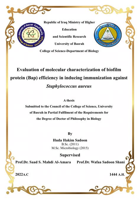 Pdf Evaluation And Molecular Characterization Of Biofilm Protein Efficiency For Inducing