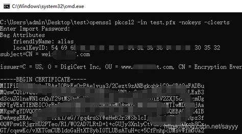 【ssl】openssl 提取 Pkcs 证书库中的公钥、私钥、证书、密钥、ca证书encryption Everywhere Dv Tls