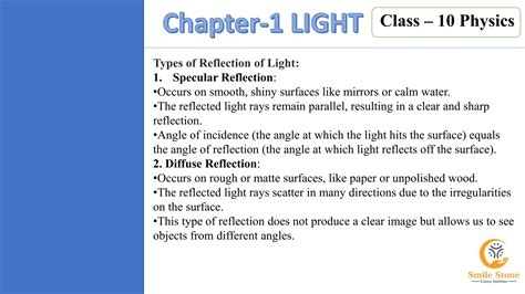 Chapter 1 Light Reflection And Refraction Class 10 Physics Pptx