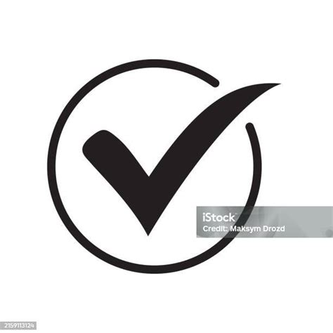 눈금 아이콘 기호 체크 표시 체크 아이콘 또는 정답 기호 체크 표시 또는 확인란 픽토그램 고름에 대한 스톡 벡터 아트 및 기타