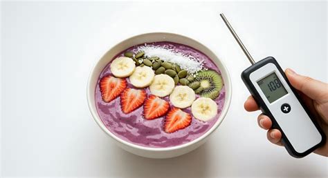 Acai Bowl Temperature Check A Delicious And Healthy Breakfast Stock