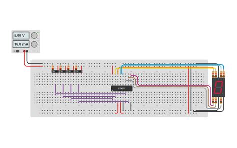 Circuit Design 7 Segment Tinkercad