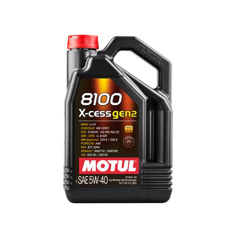 Motul 8100 X Cess Gen2 5w 40 Motoröl 5 Liter 4999