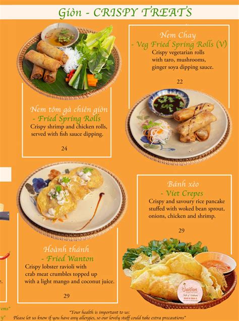 Menu At Saigon Taste Of Vietnam JLT Restaurant Dubai