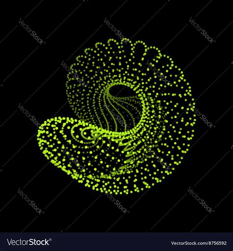 Object With Dots Abstract 3d Geometric Shape Vector Image