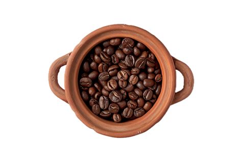 Ai Generated Roasted Coffee Beans In Terracotta Bowl Png 41044990 Png