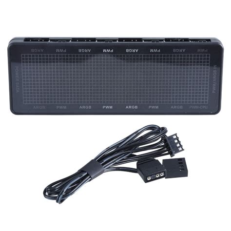 Lianxue Argb Pwm Case Fan Hub Controller Satas Power 8 Port Led Pc Cooling Accessory