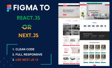 Do Figma Into Reactjs Or Figma Into Nextjs Responsive Website By Noman