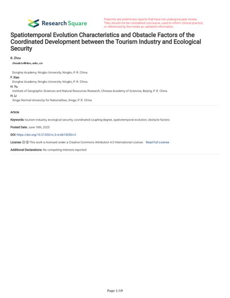 Pdf Spatiotemporal Evolution Characteristics And Obstacle Factors Of