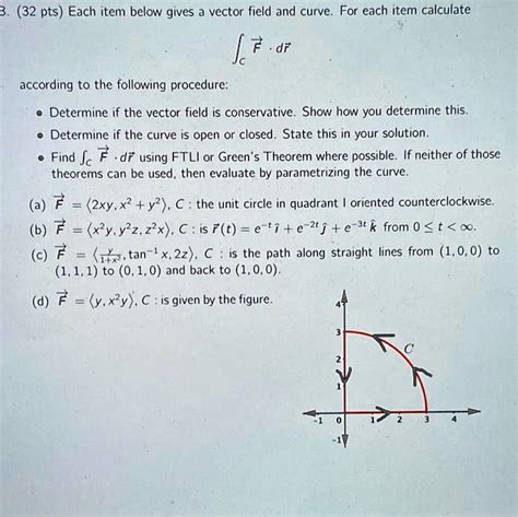 video solution each item below gives a vector field and curve for