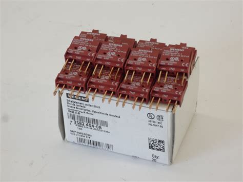 Lot Of 12 Siemens 3sb2404 0b Contact Block Module Gpm Surplus