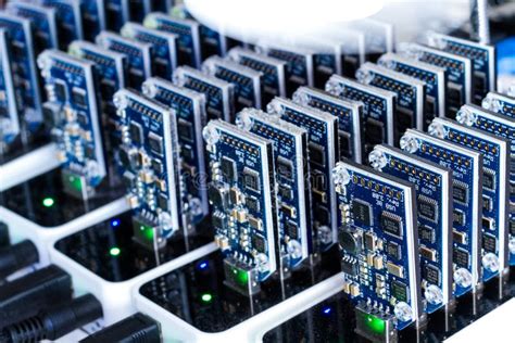 Bitcoin Mining Stock Photo Image Of Electronic Financial 34681284