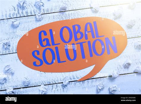 Sign Displaying Global Solution Business Showcase Dealing With A