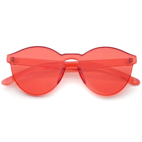 Sunglassla One Piece Pc Lens Rimless Ultra Bold Colorful Mono Block Sunglasses Ebay