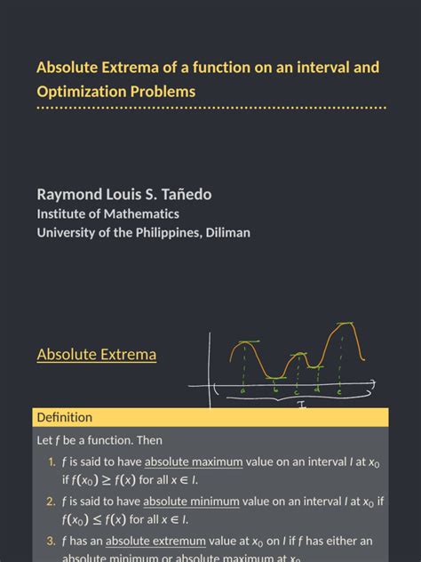 31 32 Absolute Extrema Of A Function On An Interval Optimization Problems Pdf Pdf