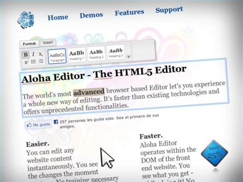 Aloha Editor Web De Texto Con Formato Desarrollado En Html Pixelco