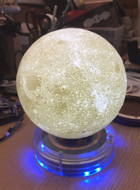 Diy Wireless Magnetic Levitating Moon Lamp Mcu On Eclipse