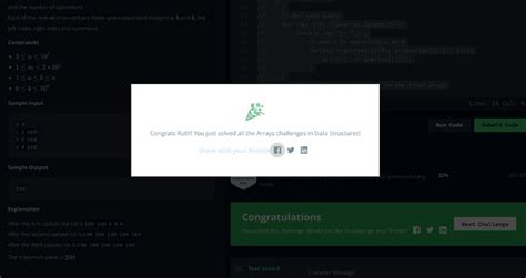 ruth chisom on linkedin arrays dsa datastructuresandlgorithms hackerrank fullstackdeveloper…