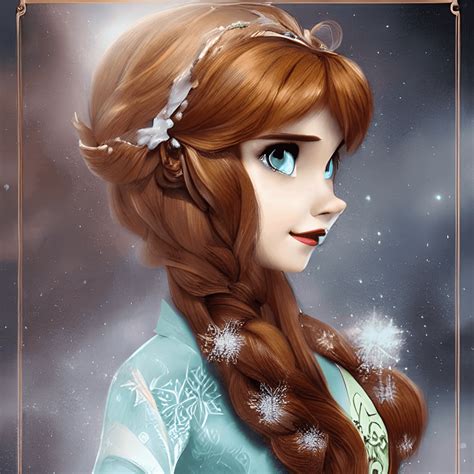 Beautiful Princess Anna From Frozen Creative Fabrica