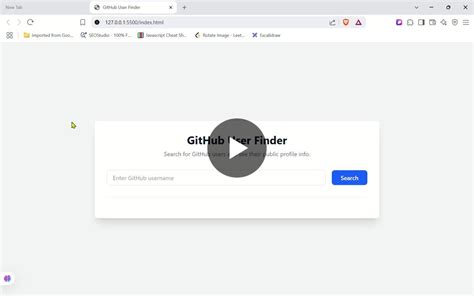 Webdevelopment Javascript Html Githubapi Frontenddev