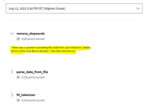 Grading Error No Such File Or Directory Bbc Text Minimal Csv Natural Language Processing
