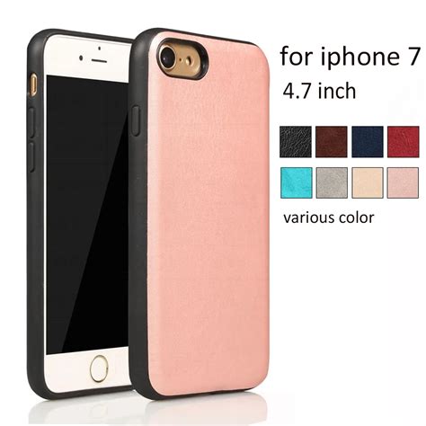 Phone Case For Iphone 7 Soft Tpu With Leather Skin Protective Cell