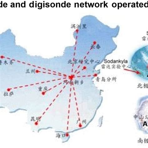 A Map Of The Network For Geomagnetic Field Observations Operated By The